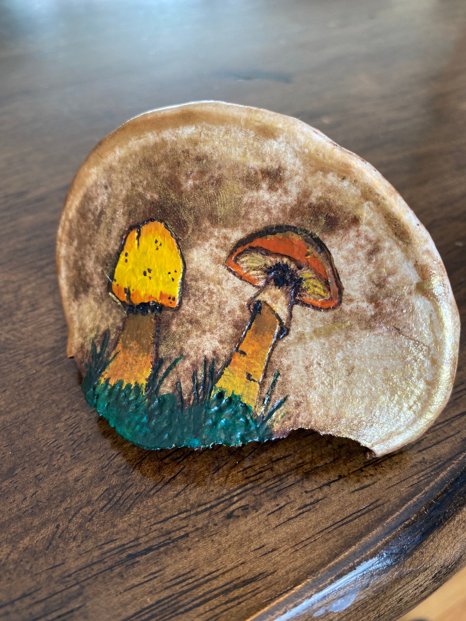 Hand-carved Mushroom Hand-painted Artist Conk Mushroom Art | Etsy Hand-carved Mushroom Hand-painted Artist Conk Mushroom Art | Etsy
