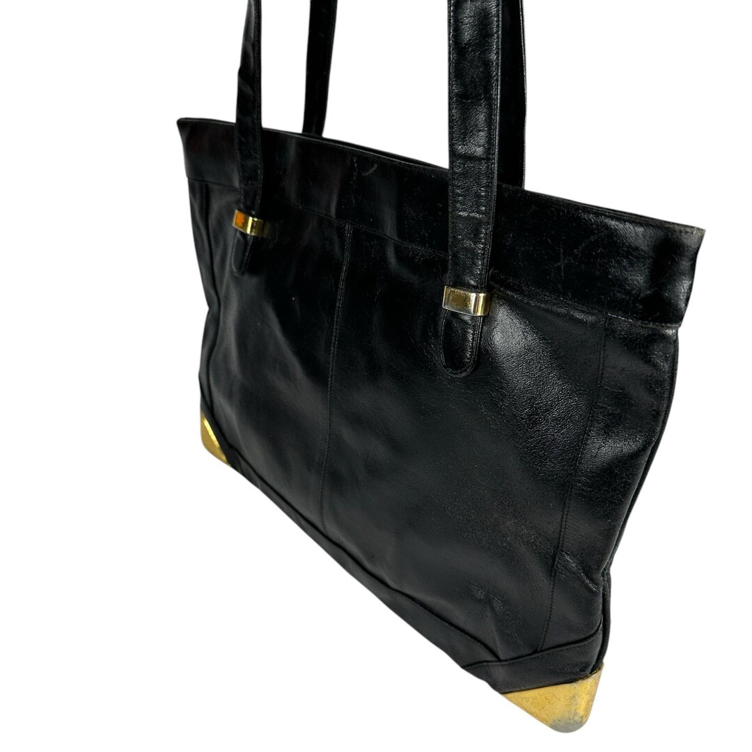 Vintage Lou Taylor Black Purse Handbag Made in Italy With Gold Hardware ...