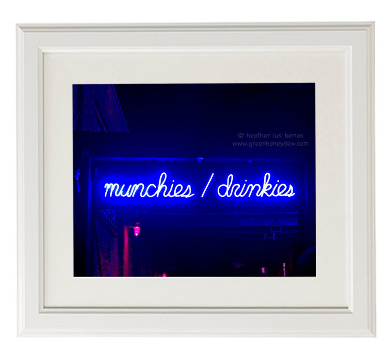 Photography Neon Sign Art Munchies Drinkies Bar Sign Wall | Etsy
