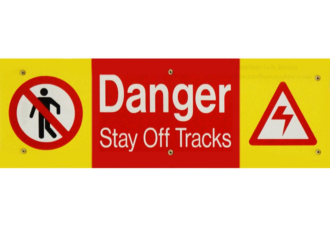Subway Danger Stay off Tracks Sign Photography Art TTC - Etsy
