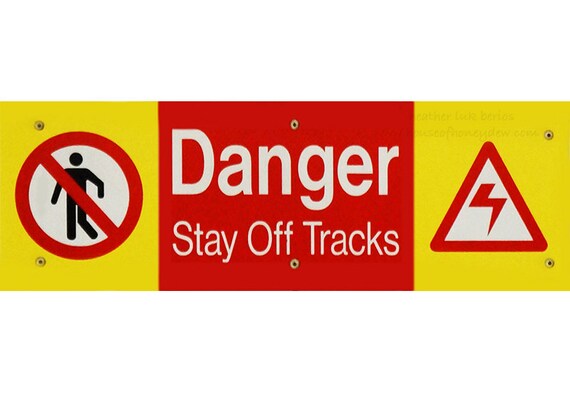 Subway Danger Stay Off Tracks Sign Photography Art TTC | Etsy