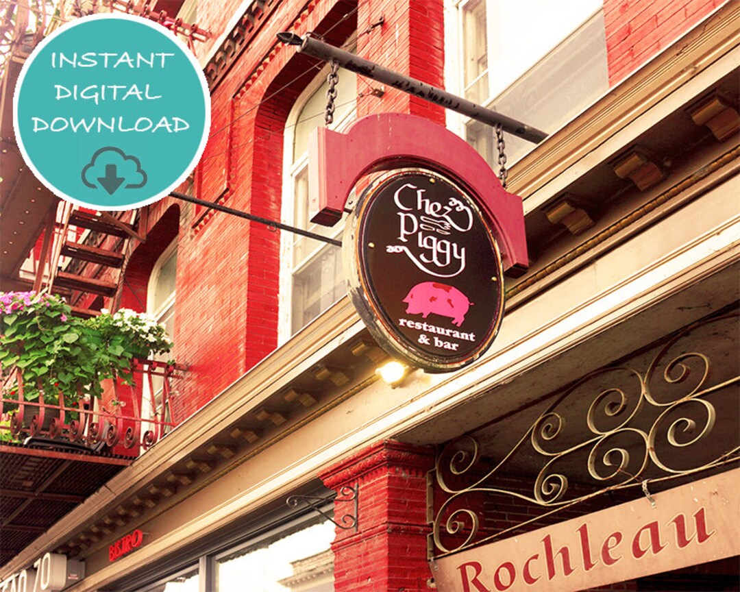 Digital Download - Chez Piggy Kingston - Wall Decor - Fine Art ...