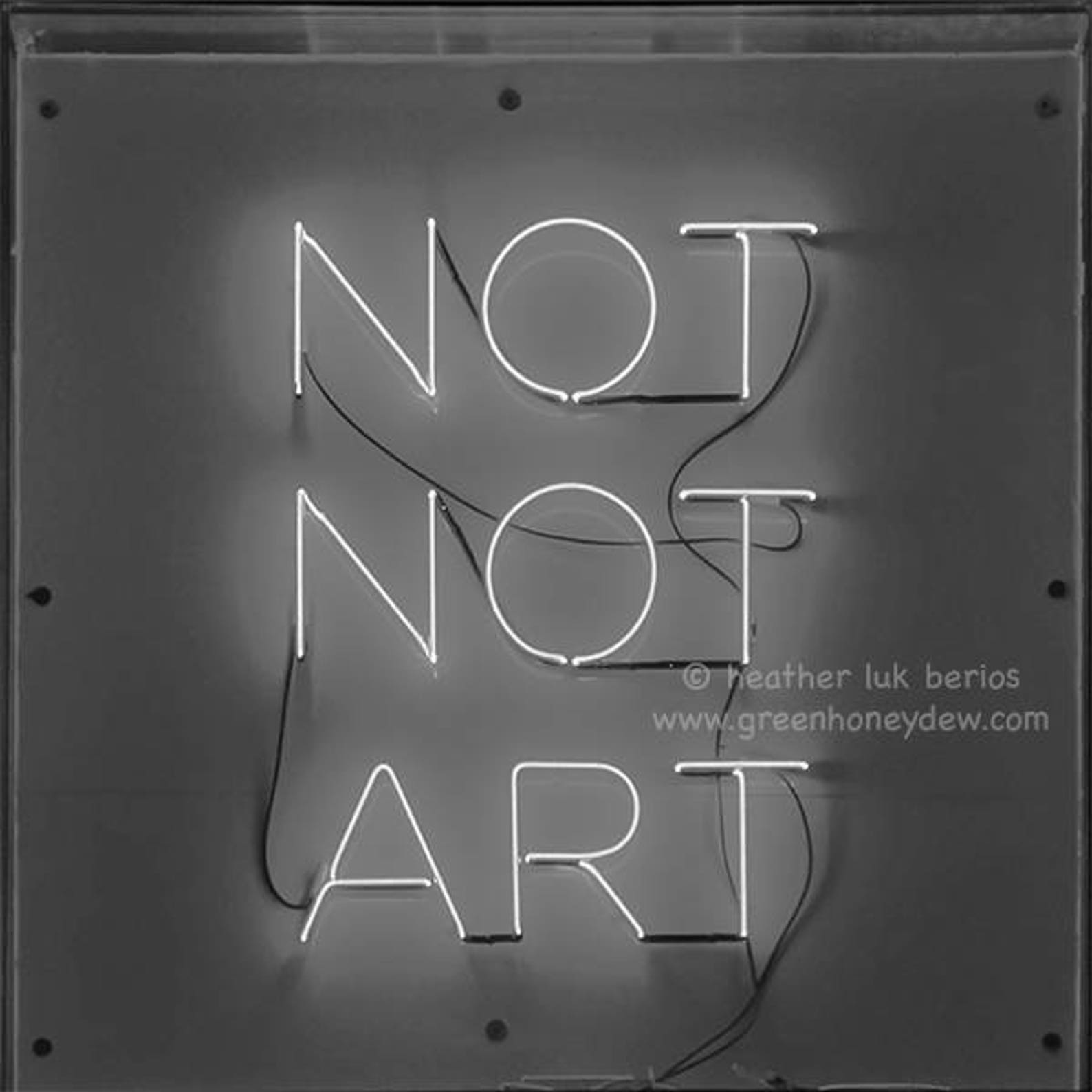 Photography Neon Sign Not Not Art Photography Print - Etsy
