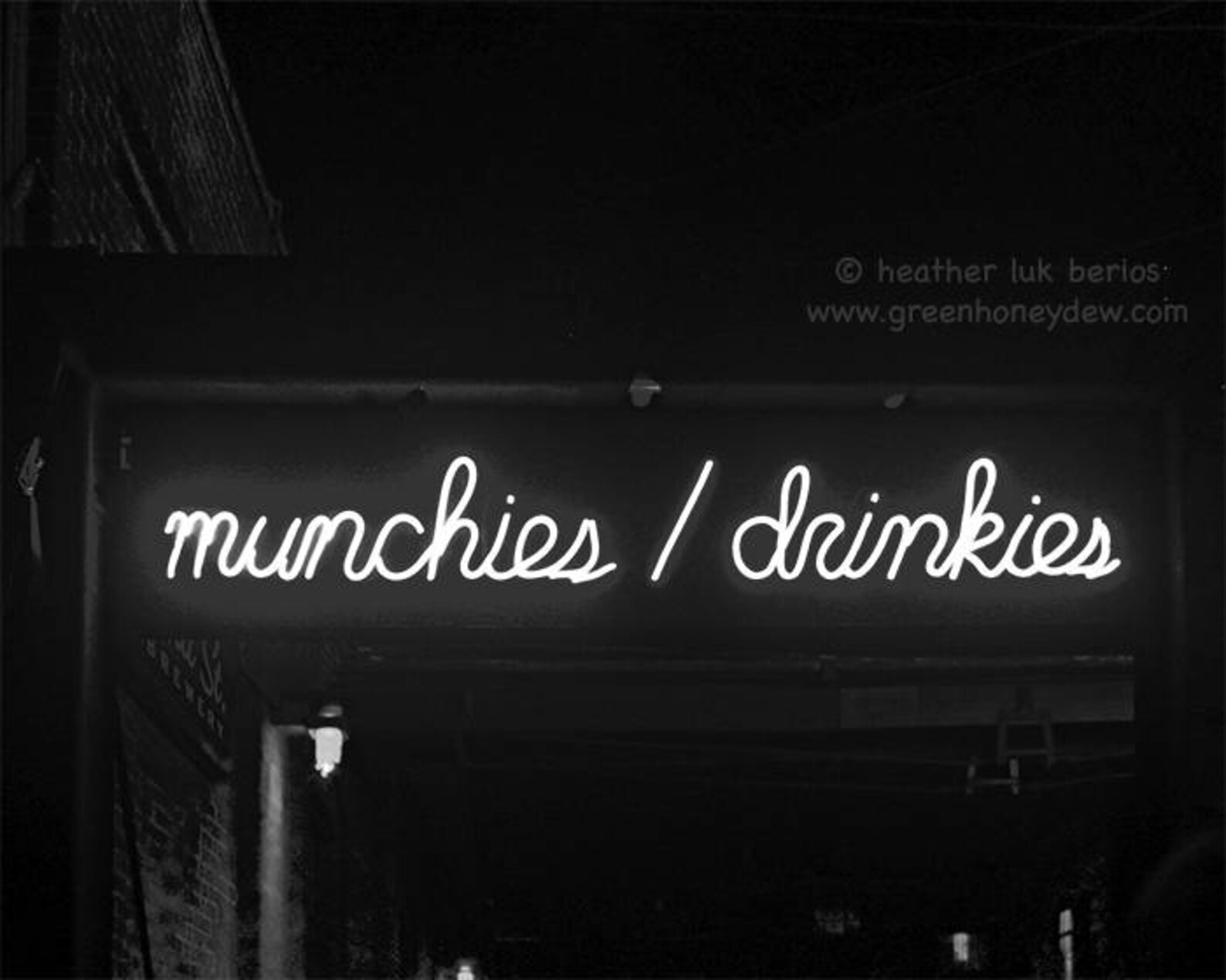 Photography Neon Sign Art Munchies Drinkies Bar Sign Wall | Etsy