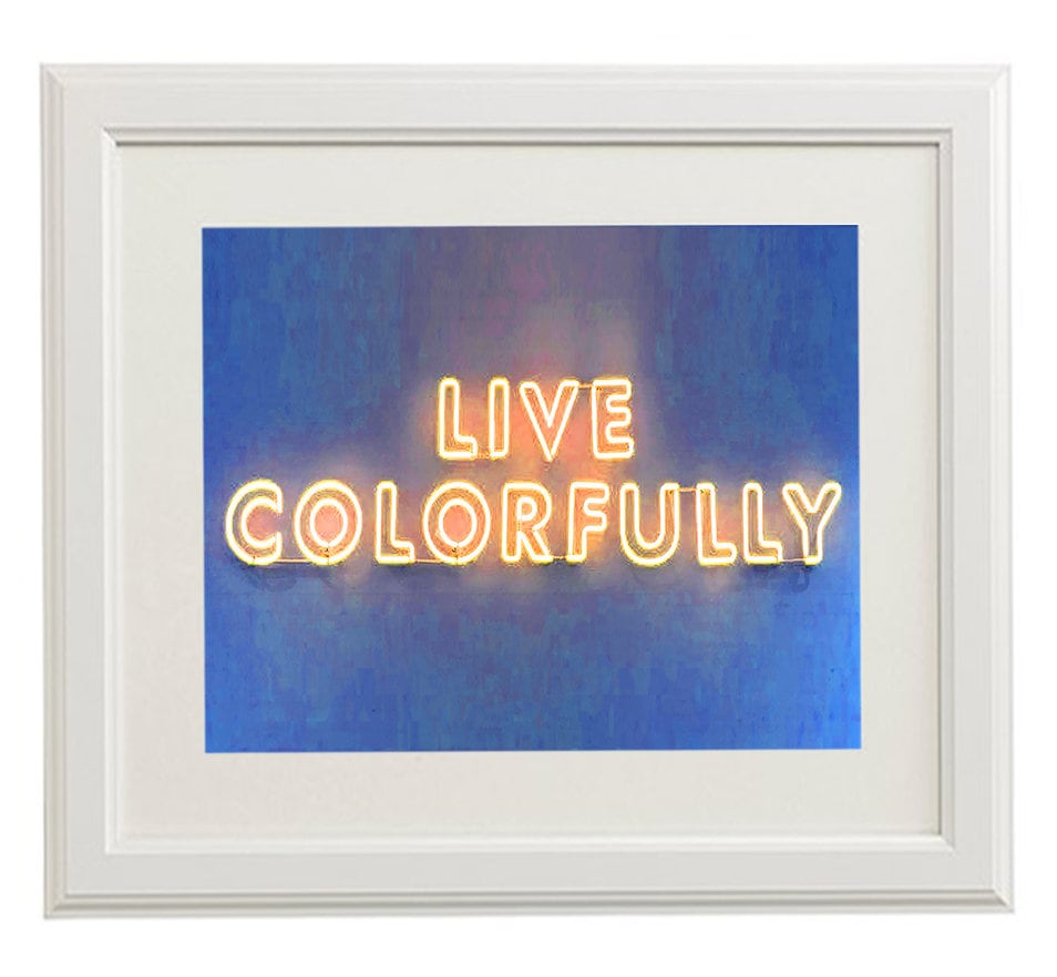 Photography Neon Sign Art Live Colorfully Sign Wall Decor - Etsy Canada