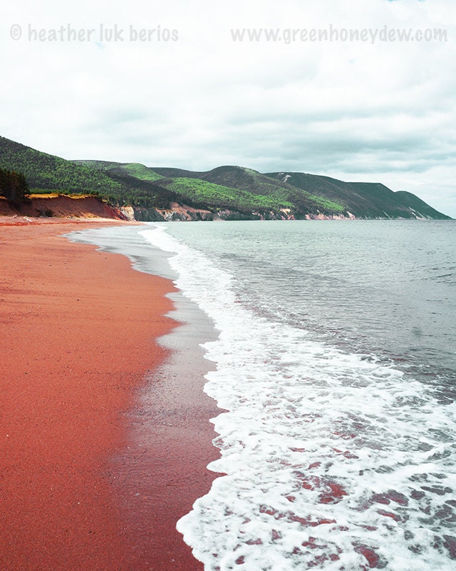 Red Clay Ocean Photography Wall Decor Water Landscape Fine - Etsy