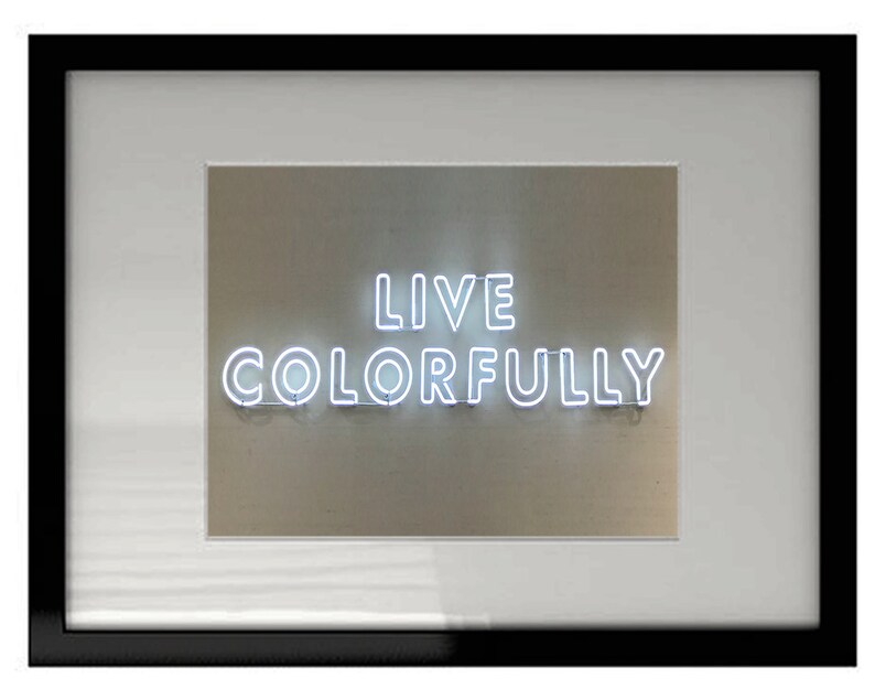 Photography Neon Sign Art Live Colorfully Sign Wall Decor - Etsy