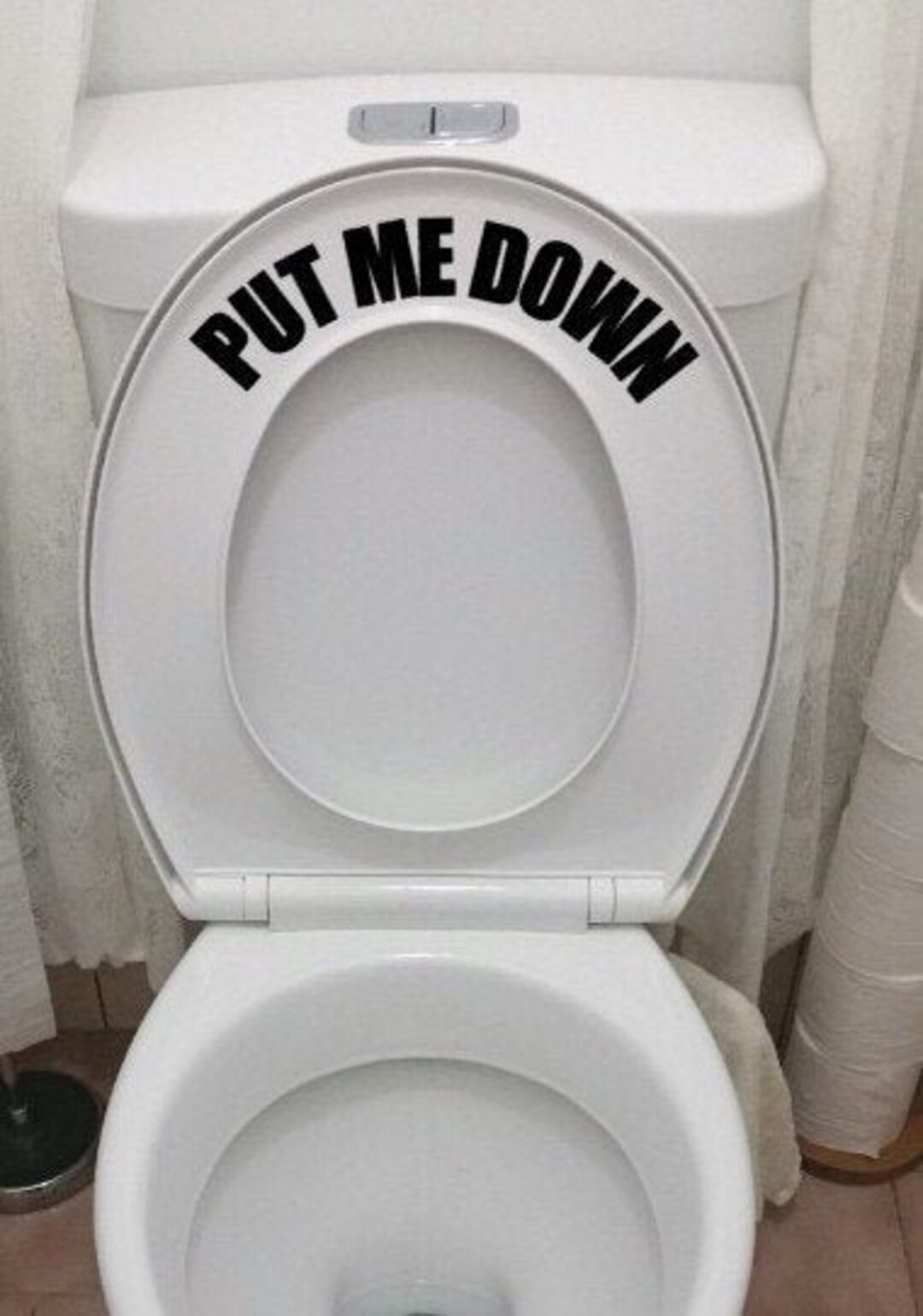 Put Me Down Toilet Seat Decal - Etsy