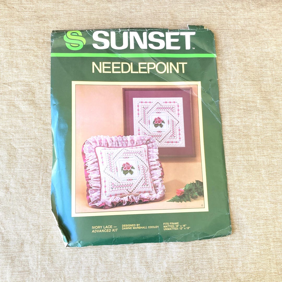Vintage Needlepoint Kit 6316 Ivory Lace by Sunset, Advanced Kit to Make ...