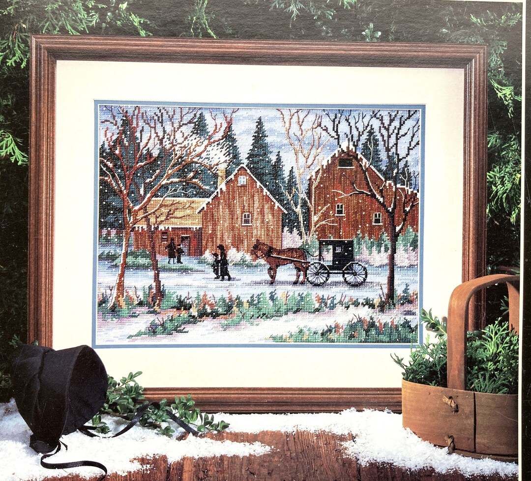 Vintage Dimensions 263 Counted Cross Stitch Pattern Snowy Sunday by Al ...