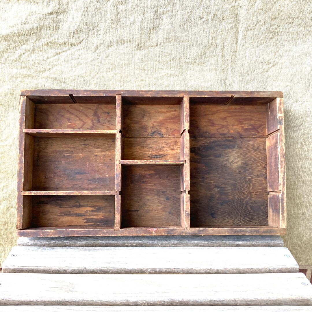 Vintage Rustic Display Case or Shadowbox for Collectibles, Solid Wood ...