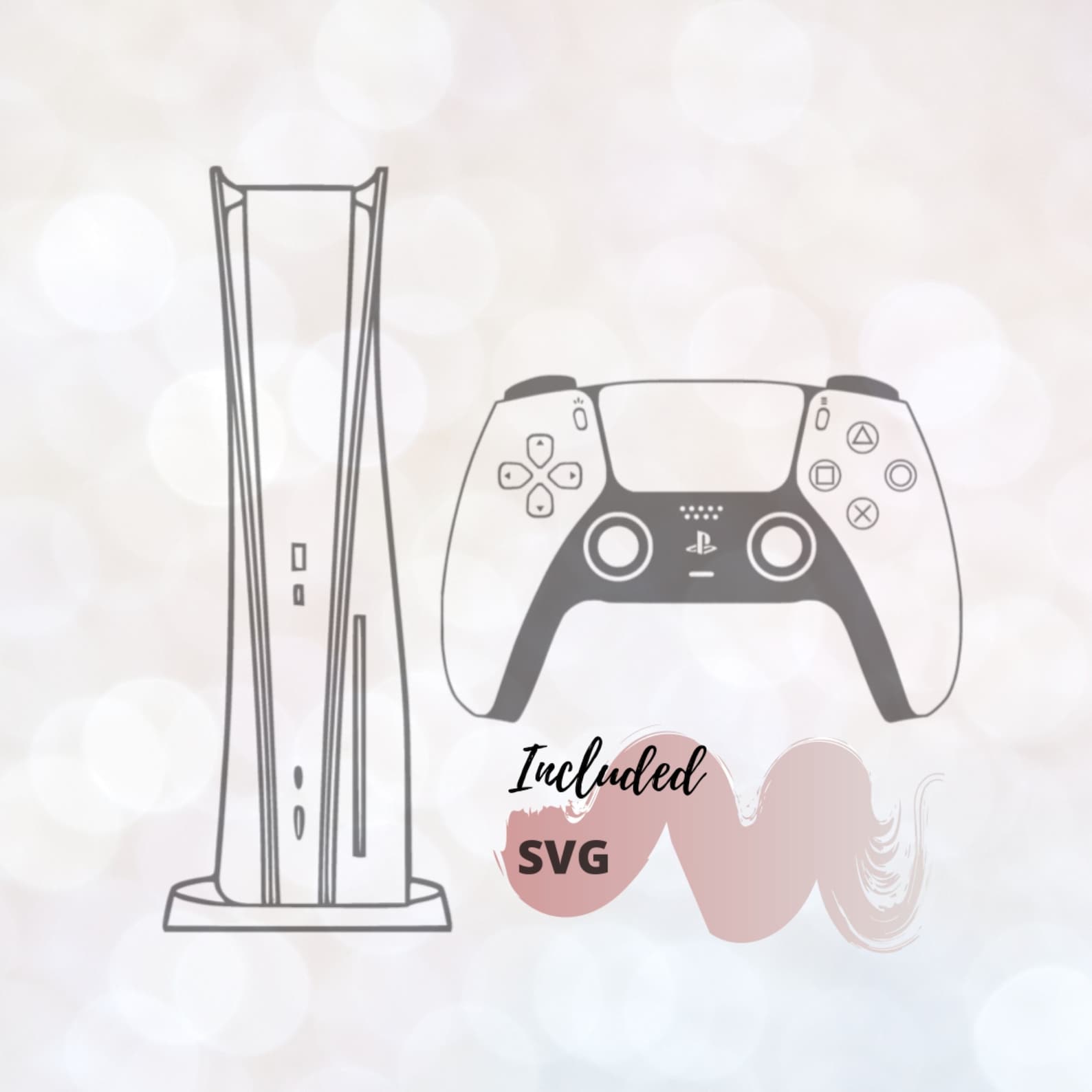 Playstation 5 Console and Controller SVG INSTANT Download - Etsy