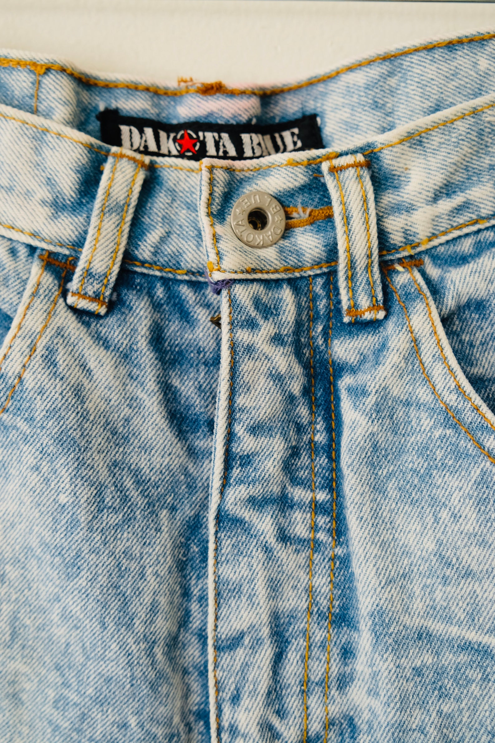 80s Dakota Blue Acid Wash Blue High Waisted Denim Jeans W - Etsy