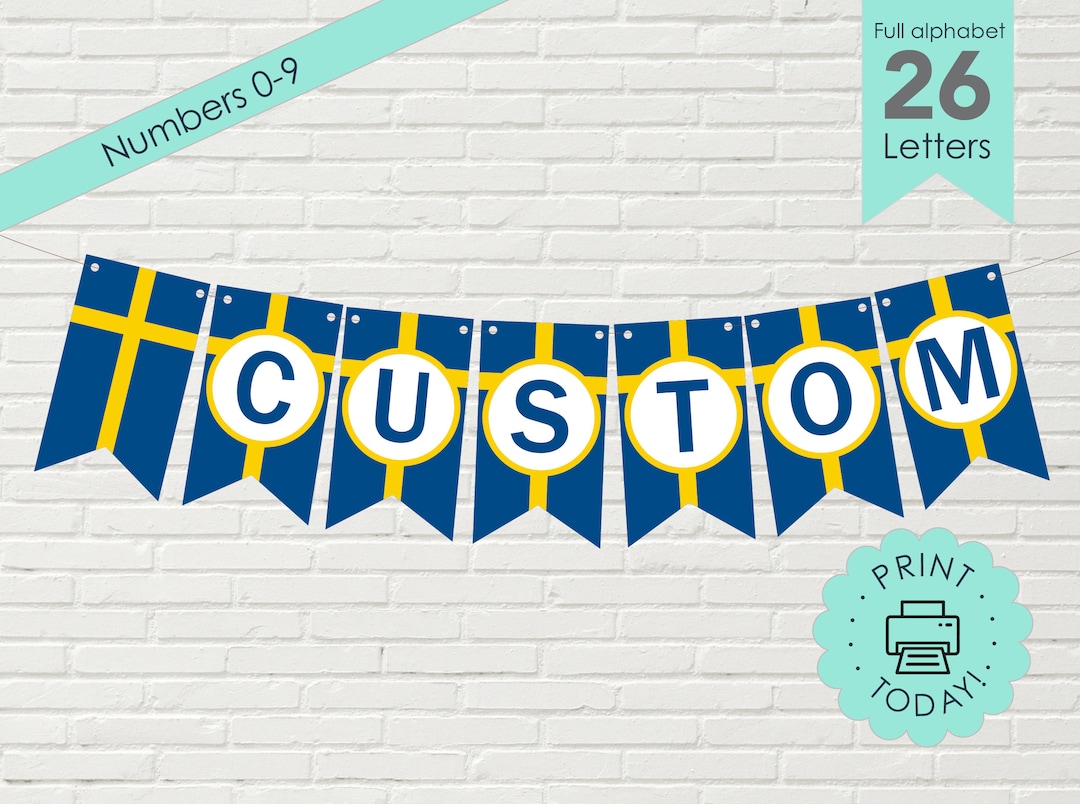Banner Swedish Flags Sweden Midsummer Yellow Blue Svenska Flaggan ...