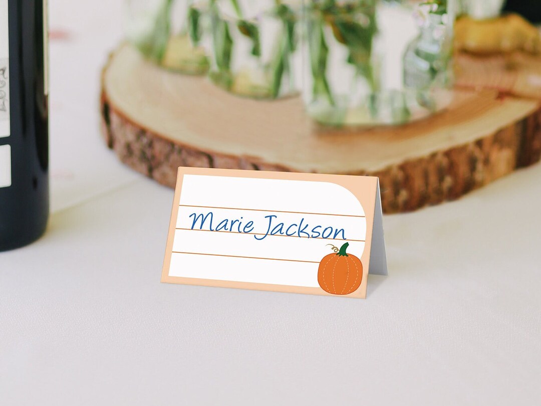 DIY Printable Food Cards Thanksgiving Name Seating Place Cards ...