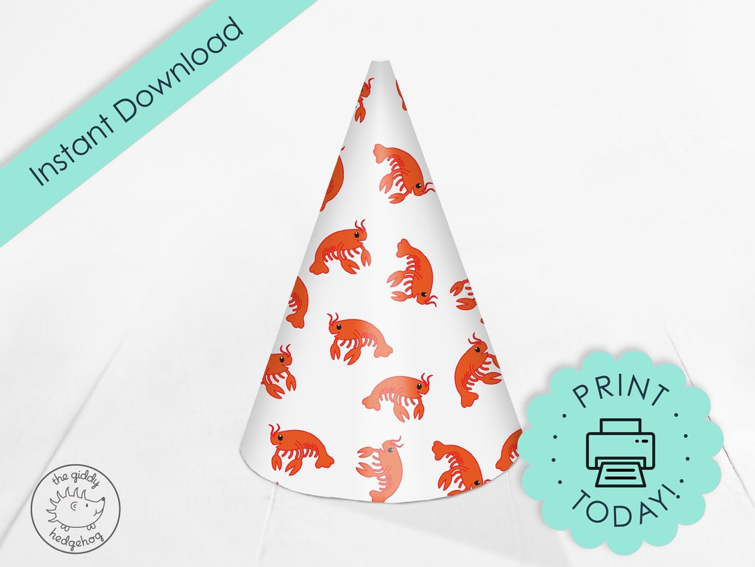 SMALL Printable Lobster Crayfish Swedish Kräftskiva Fest Hatt Sweden ...