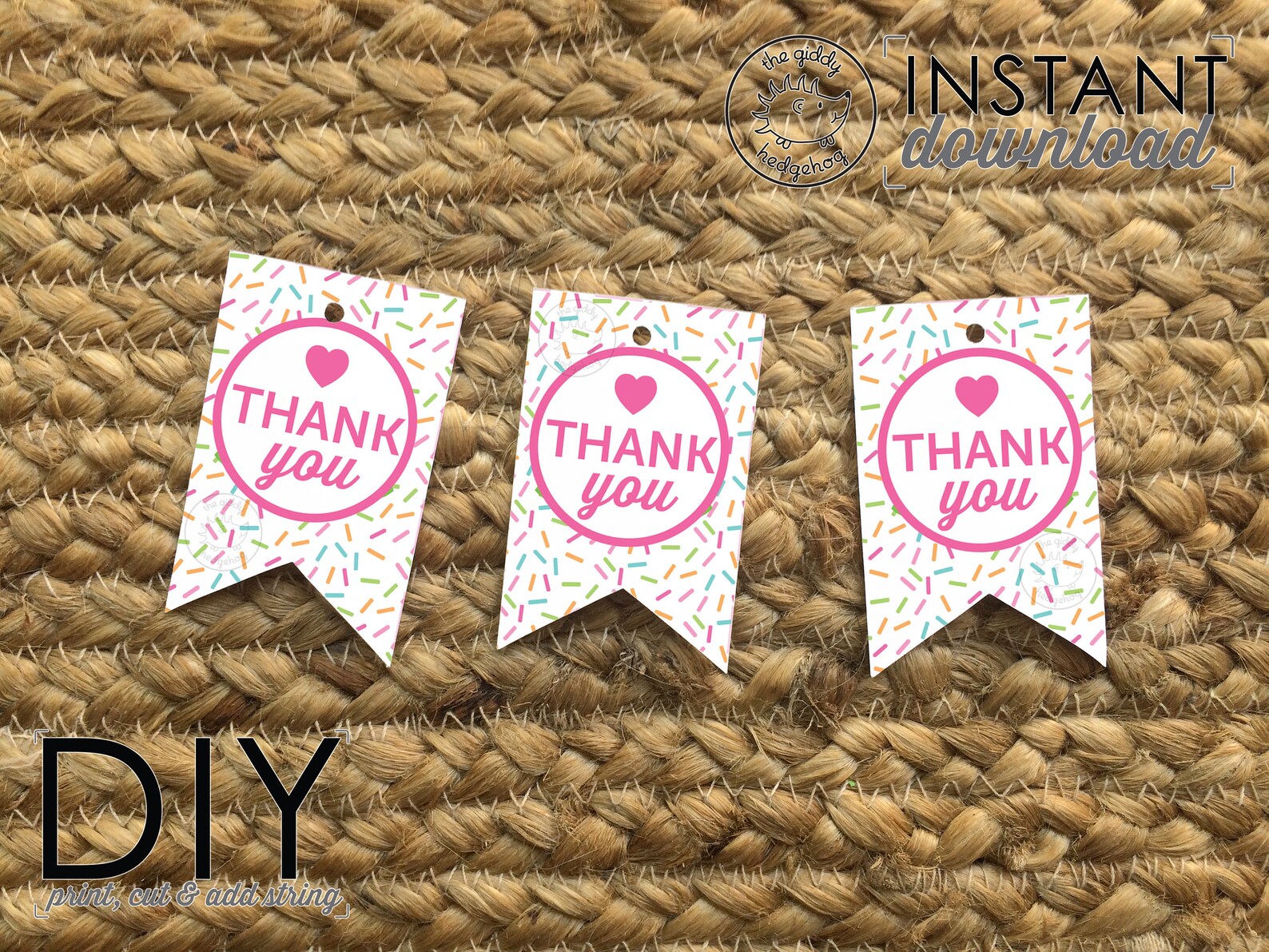 Printable DIY Labels Pink Sprinkle Tags Baby Sprinkle Baby - Etsy