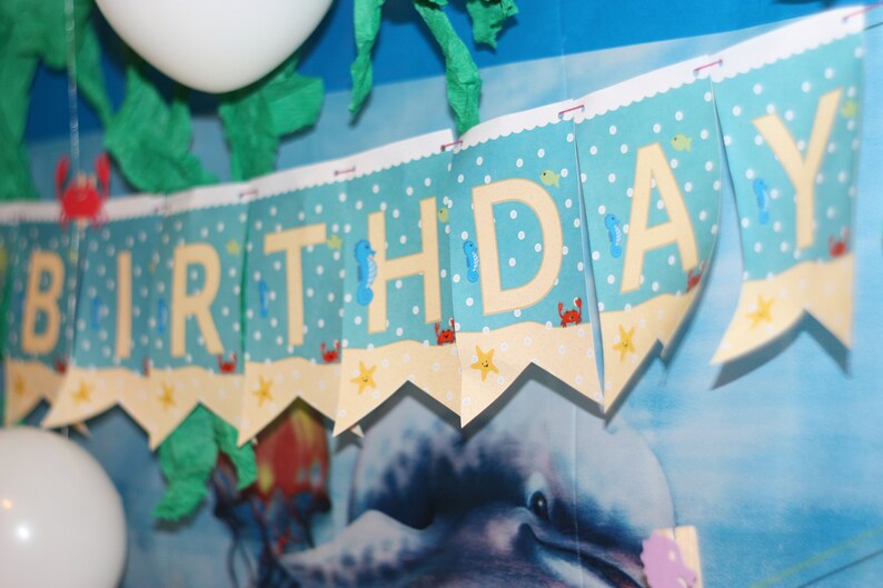DIY Printable Banner Under the Sea Custom Name Ocean Birthday - Etsy