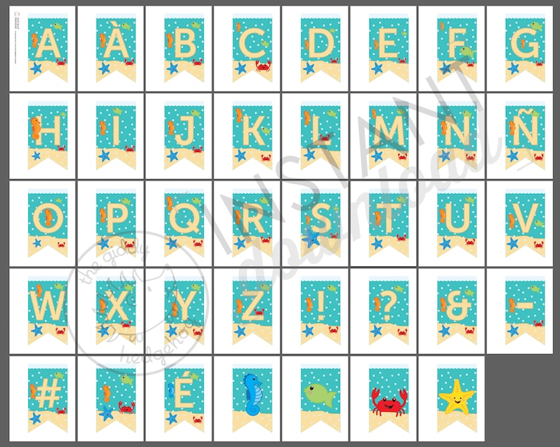 DIY Printable Banner Under the Sea Custom Name Ocean Birthday - Etsy