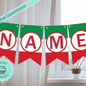 DIY Printable Banner Italian Flag Italy Sign Countries of the World ...