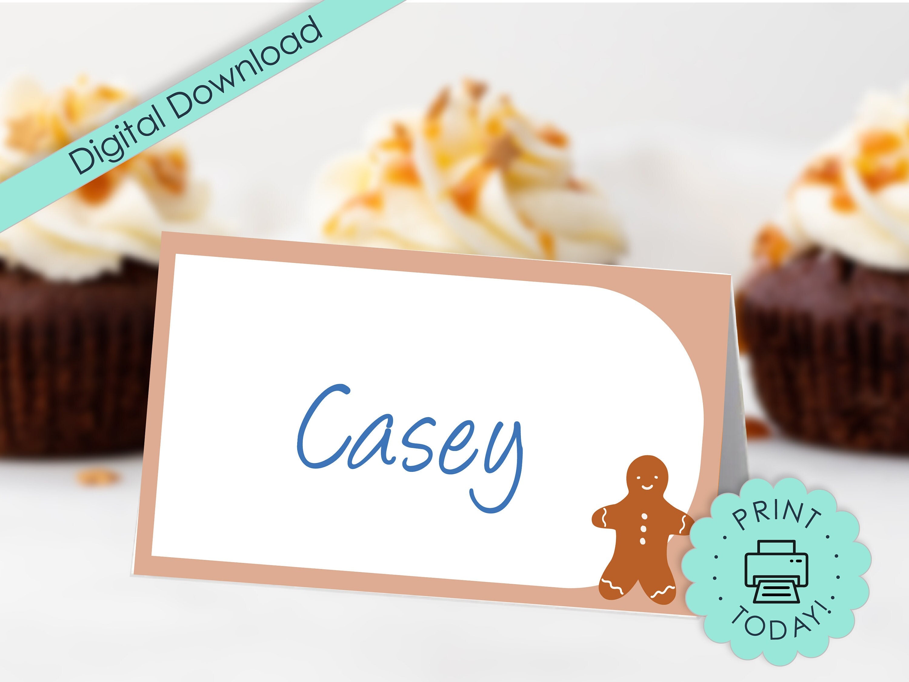 DIY Printable Food Tents Christmas Allergy Form Holiday Party Menu ...