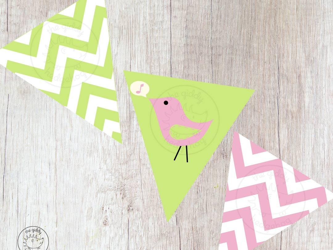 DIY Printable Bird Banner Custom Name Bird Day Birdie Birthday Easter ...