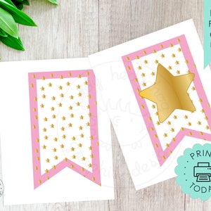 DIY Printable Banner Twinkle Little Star Themed Birthday Baby Shower ...