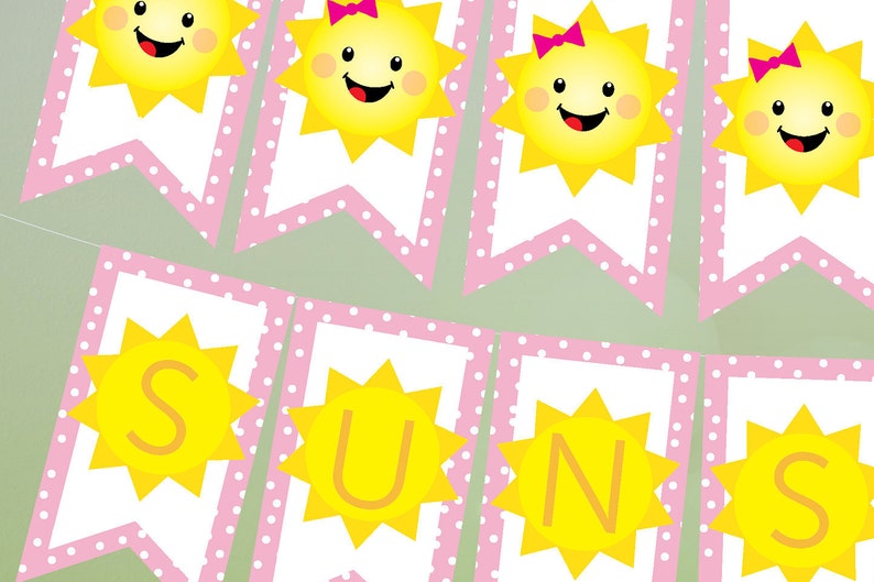 Printable DIY Banner Sunshine Birthday Party Custom Birthday - Etsy