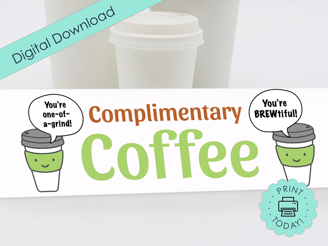 DIY Funny Printable Coffee Table Sign Food Tents Birthday Party ...