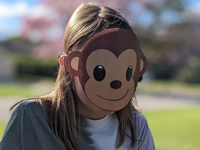 DIY Printable Monkey Masks Halloween Costume Girl Monkey Mask - Etsy