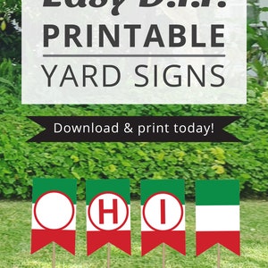 DIY Printable Banner Italian Flag Italy Sign Countries of the World ...