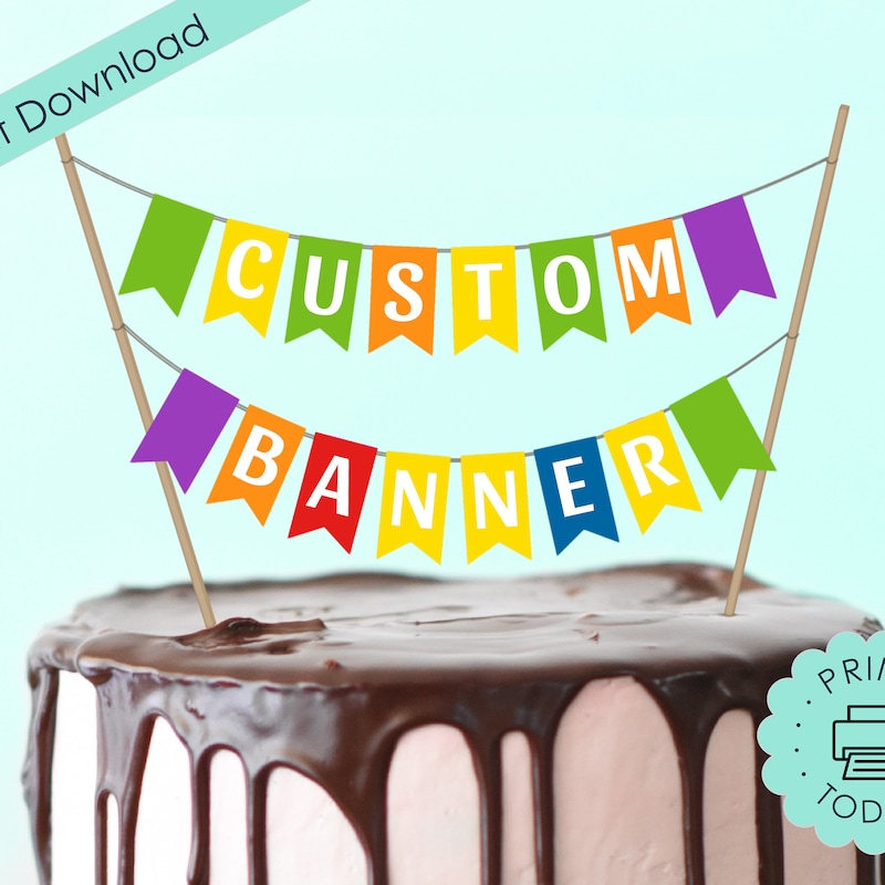 Bunting Cake. Topper - Etsy