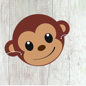 DIY Printable Monkey Masks Halloween Costume Girl Monkey Mask Pattern ...