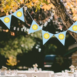 DIY Printable You Are My Sunshine Banner Birthday Sign Mr. Golden Sun ...