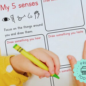 DIY Printable Kids Worksheet Relaxation Anxiety Stress Management ...