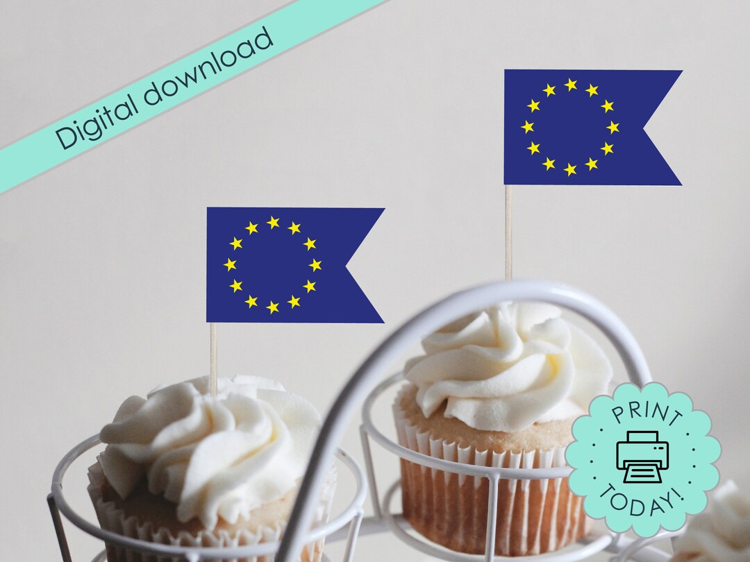 DIY Banner Printable European Union Flag Bunting Garland Party ...