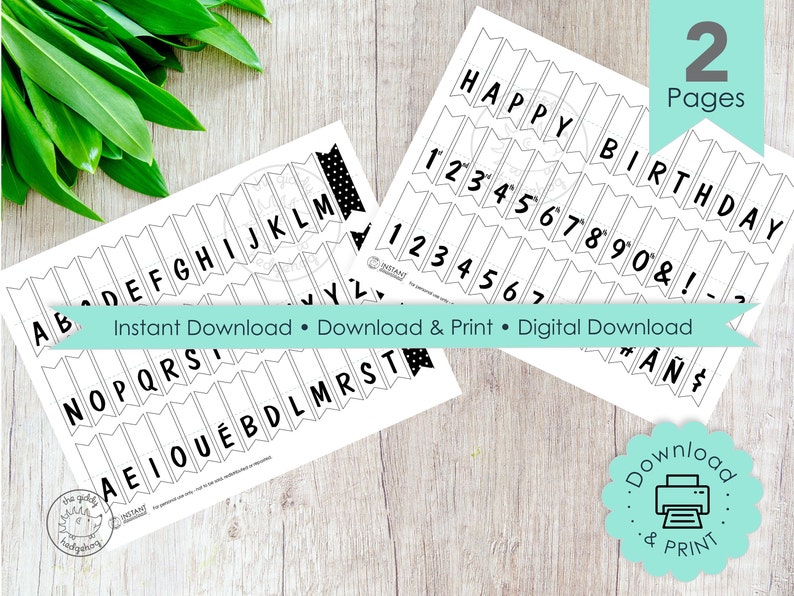 Printable DIY Banner Personalized Cake Topper Customizable - Etsy