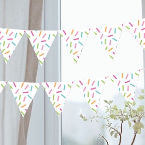DIY Printable Sprinkle Banner Sprinkled Pink Garland Birthday Sign ...