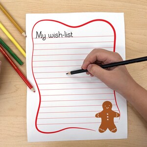 DIY Printable Letter to Santa Christmas Wishlist Kids Dear Santa ...