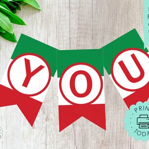 DIY Printable Banner Italian Flag Italy Sign Countries of the World ...