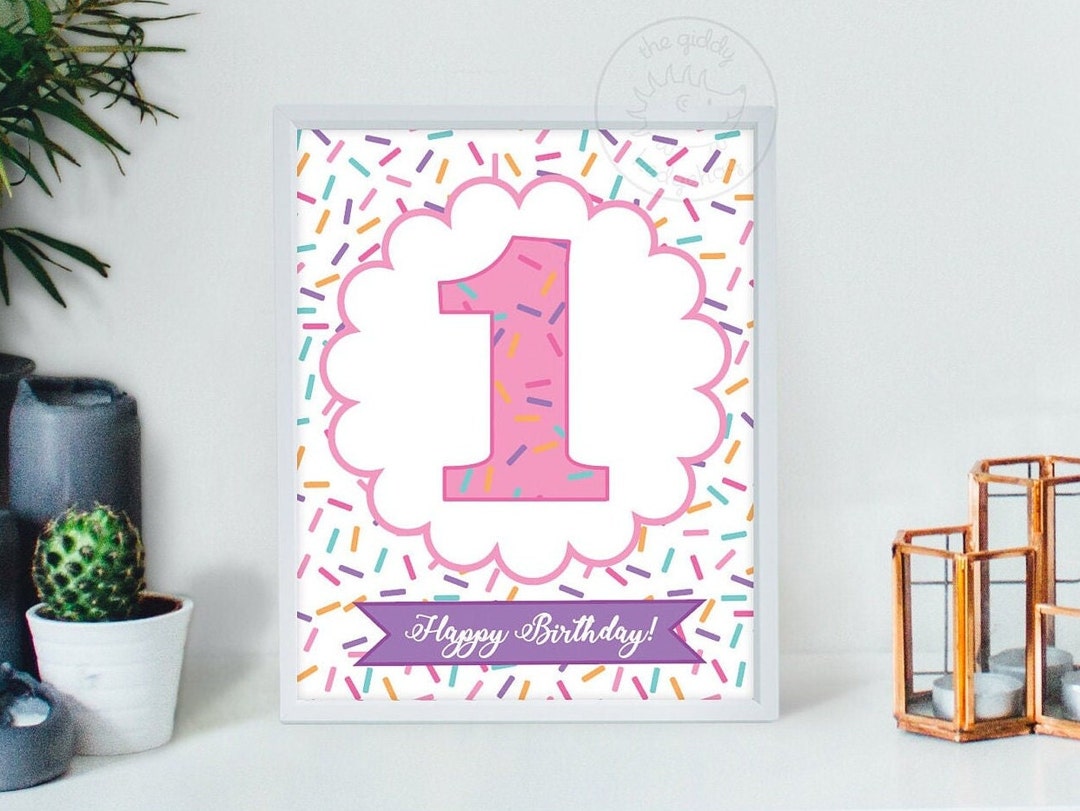 Sprinkles Birthday Party Signs, Purple Baby Sprinkle Decorations ...