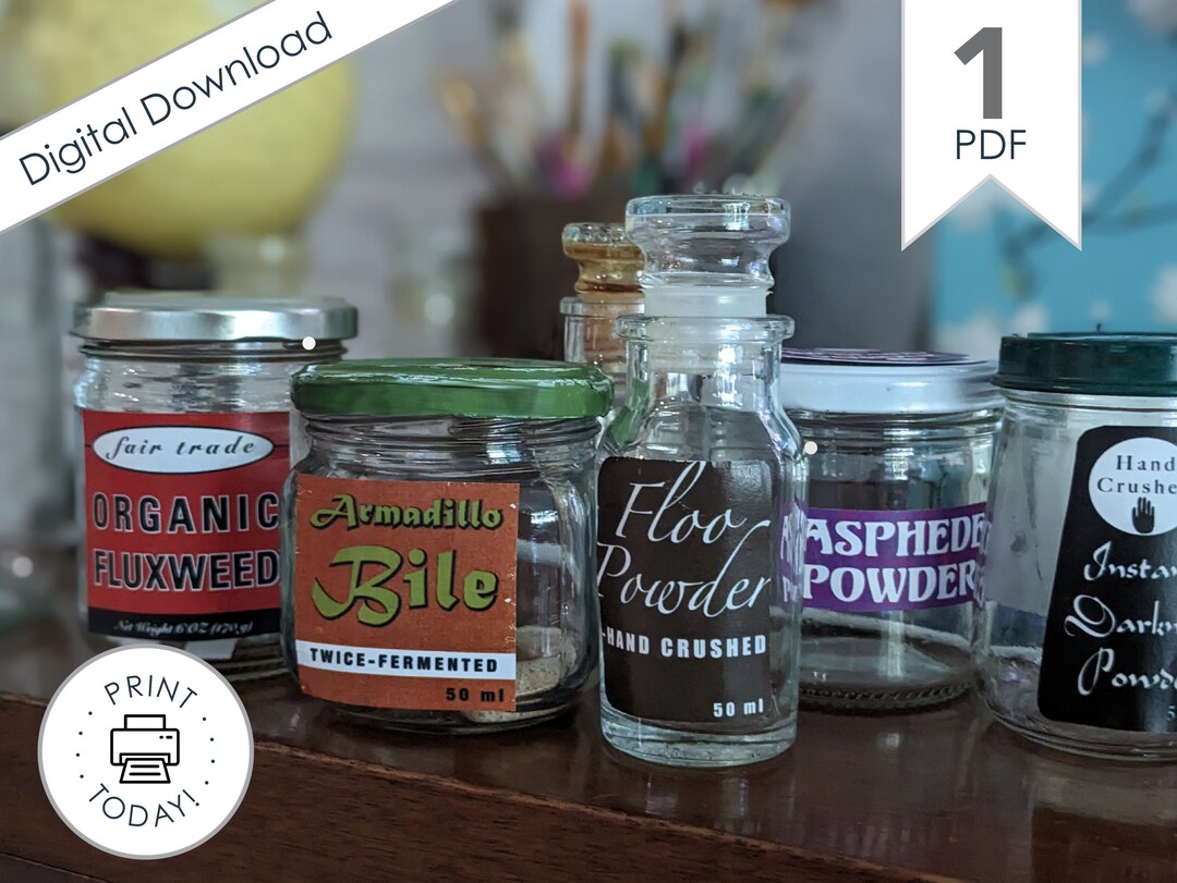 DIY Printable Potions Labels Wizard Witch Halloween Decorations Potion ...