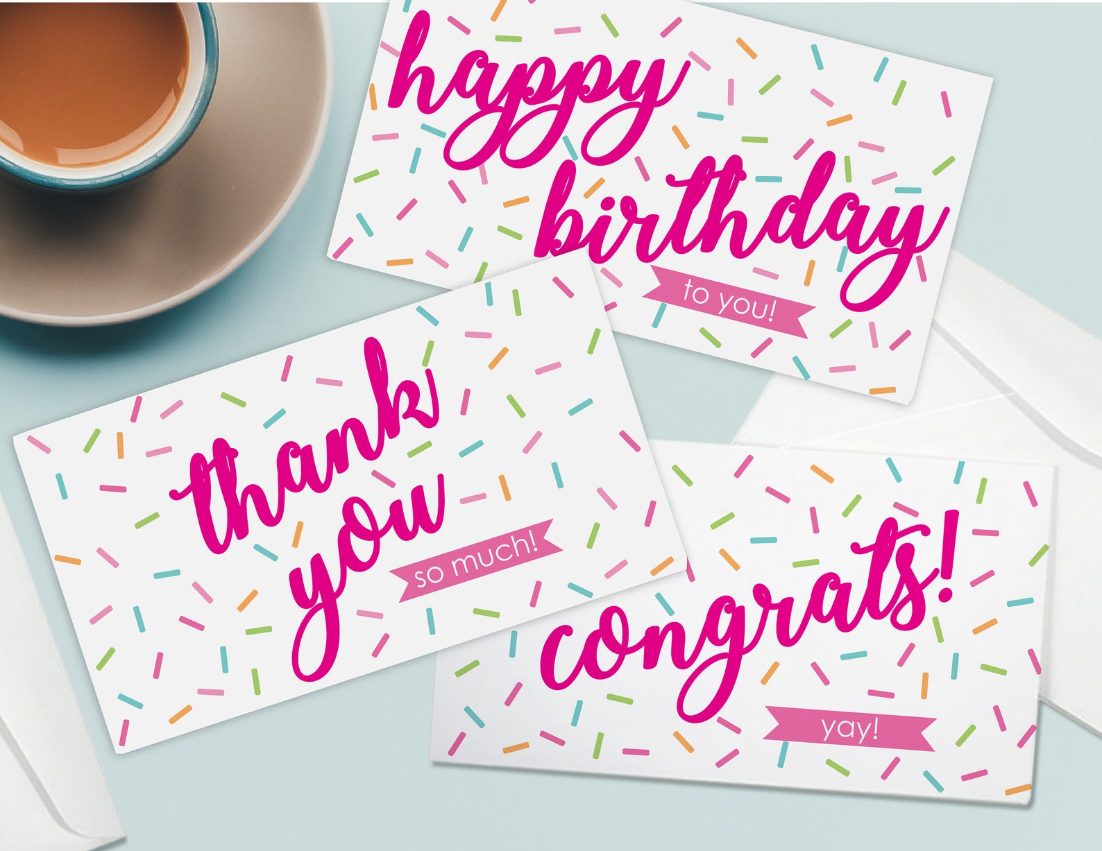 Printable DIY Sprinkle Thank You Cards Baby Shower Greeting - Etsy