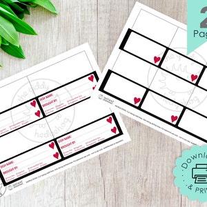 DIY Printable Food Cards Queen of Hearts Allergy Form Valentines Party ...