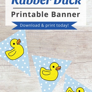 DIY Printable Duck Banner Photo Shoot Prop Birthday Sign Rubber Ducky ...