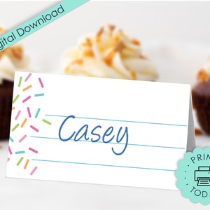 DIY Printable Food Cards Baby Sprinkle Allergy Form Sprinkles Party ...