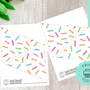 DIY Printable Sprinkle Banner Sprinkled Pink Garland Birthday Sign ...