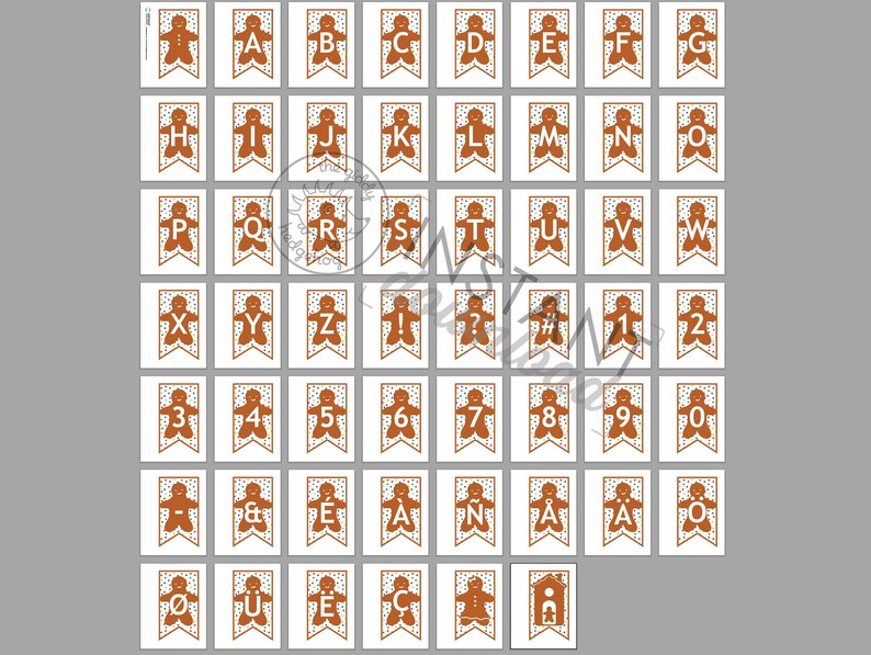 Printable Banner Gingerbread Man Woman Custom Bakesale Party Decor ...
