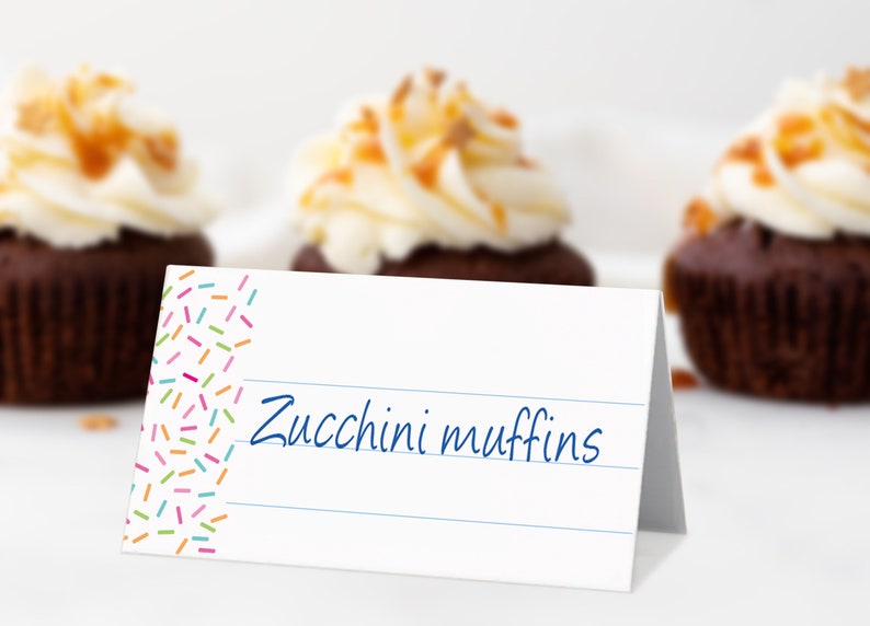 DIY Printable Food Cards Baby Sprinkle Allergy Form Sprinkles - Etsy