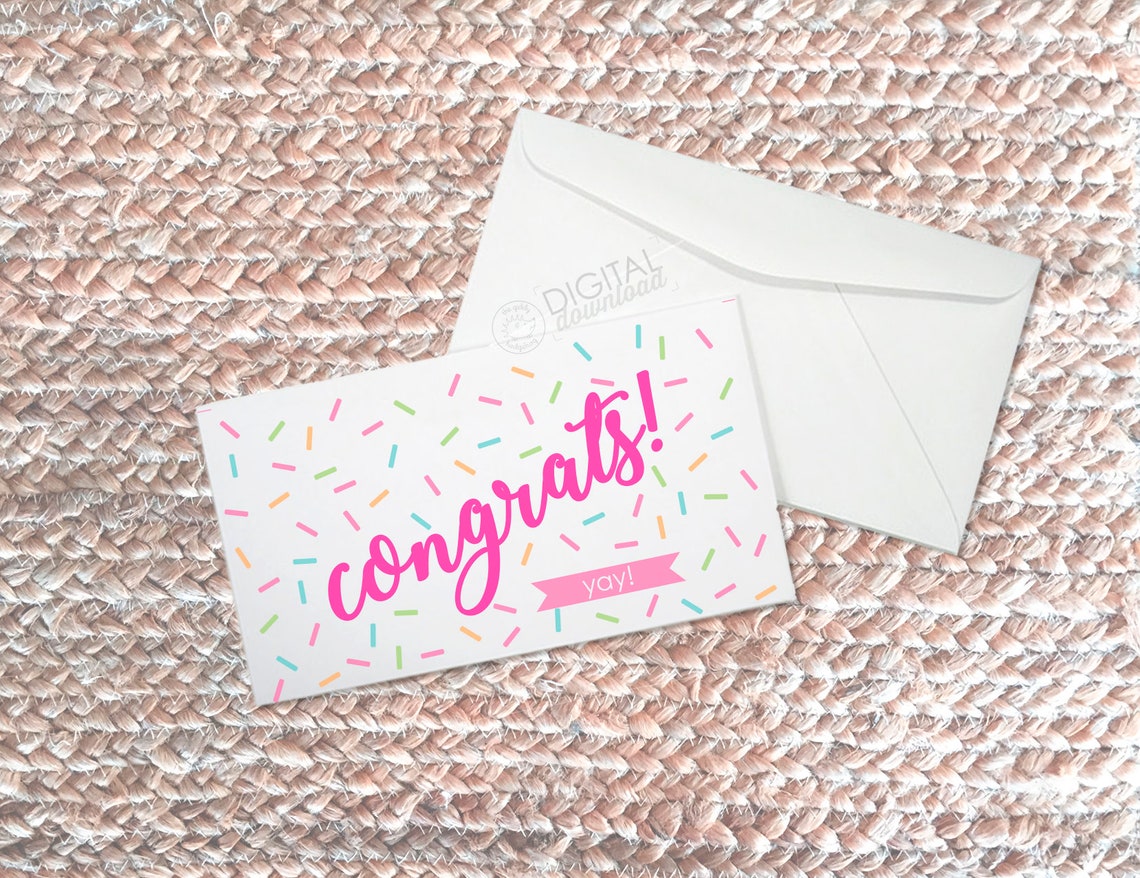 Printable DIY Sprinkle Thank You Cards Baby Shower Greeting - Etsy